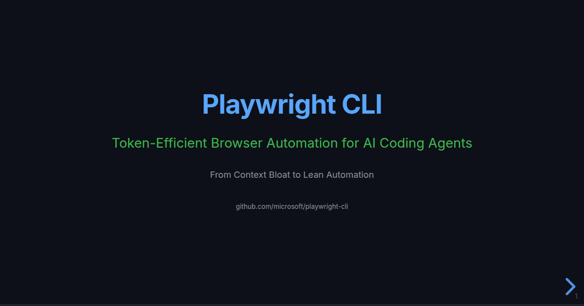 Playwright CLI - Token-Efficient Browser Automation for AI Coding Agents